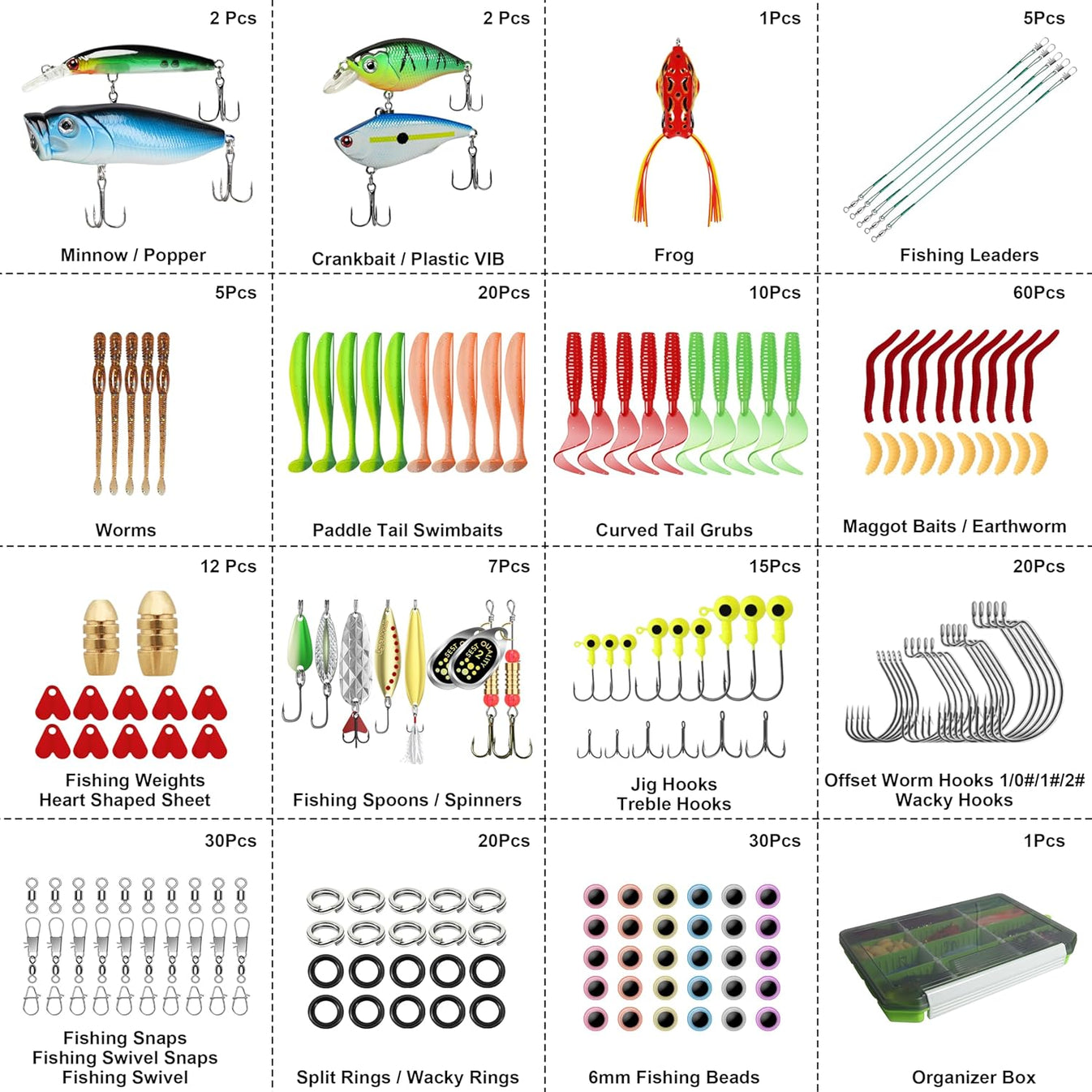 TRUSCEND® Fishing Lure Making Kit with Tackle Box - 240pcs ...