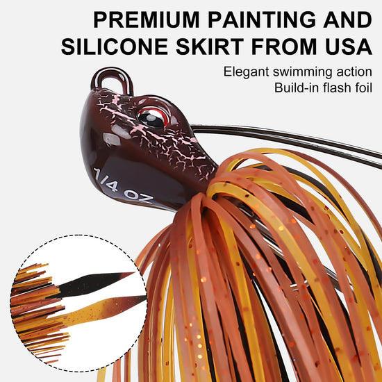 TRUSCEND® Titanium Weed Guard Swim Jig Fishing Lures with Ultra Smooth ...