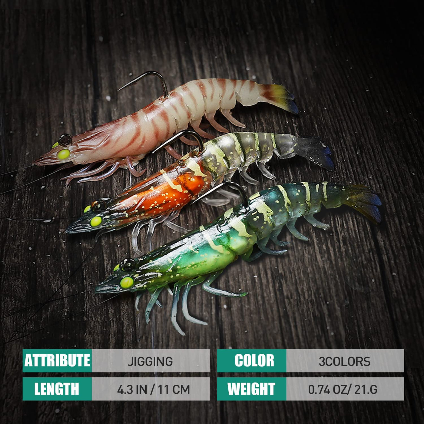 TRUSCEND® Pre Rigged Soft Shrimp Lure – TruscendFishing