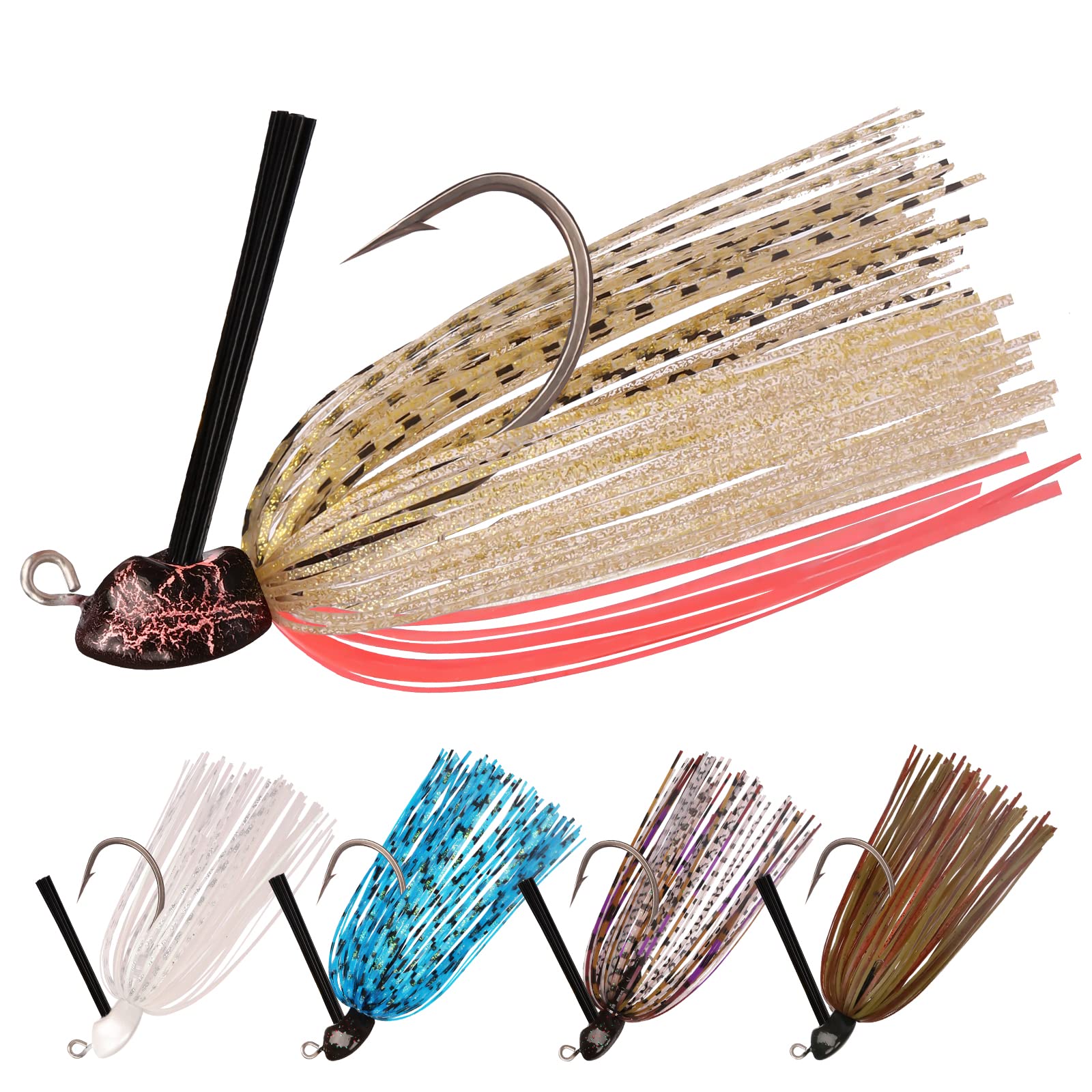 TRUSCEND® Swim Jig Fishing Lures with Ultra Smooth Teflon Coated BKK H ...