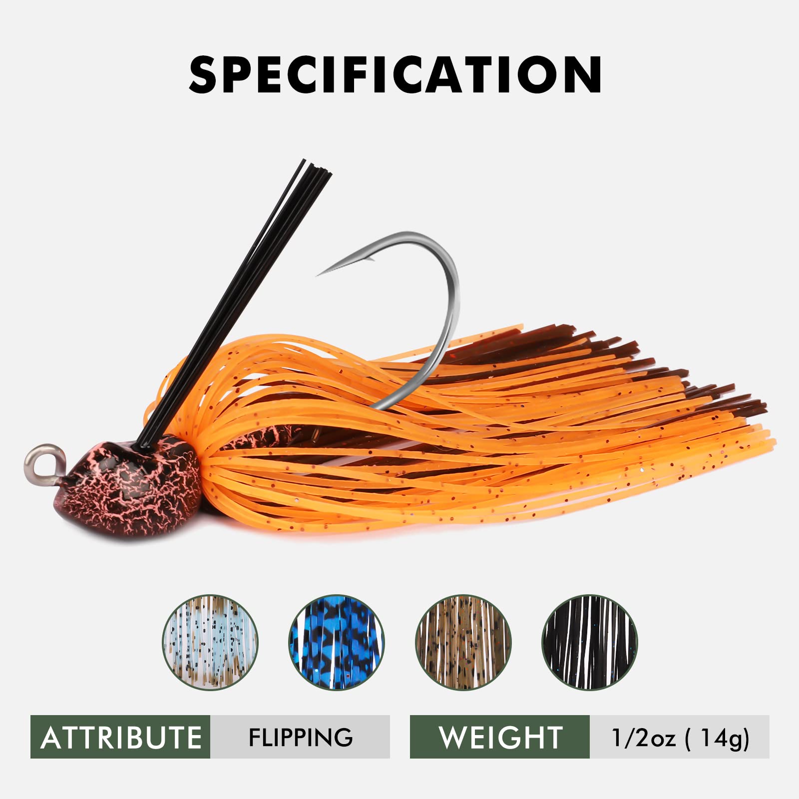 TRUSCEND® Swim Jig Fishing Lures with Ultra Smooth Teflon Coated BKK H ...