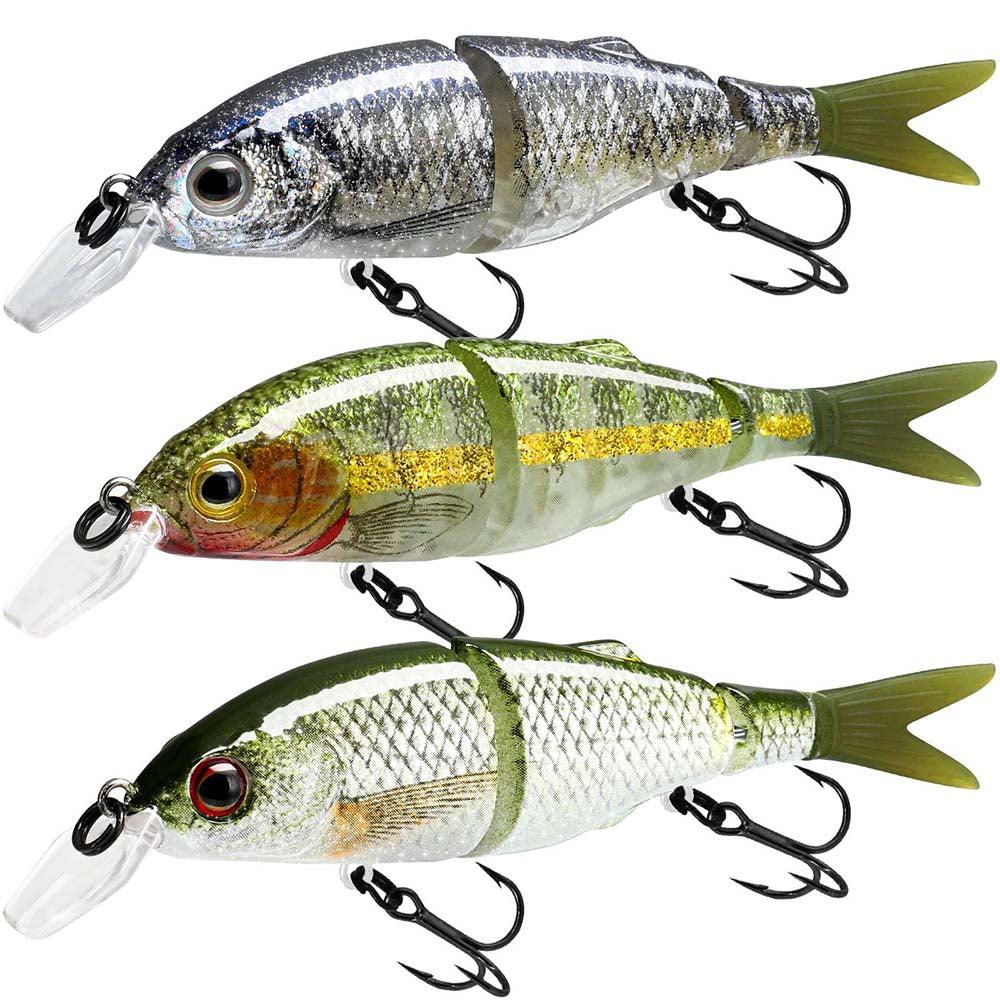 TRUSCEND® 3-Segmented Fishing Lure Soft Tail Jointed Swimbait ...
