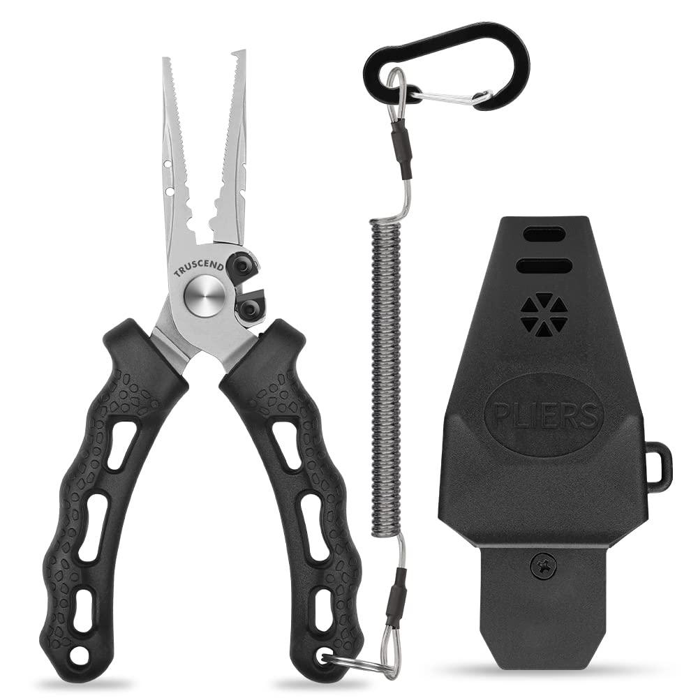 TRUSCEND Stainless Fishing Pliers Set with Sheath Lanyard – TruscendFishing