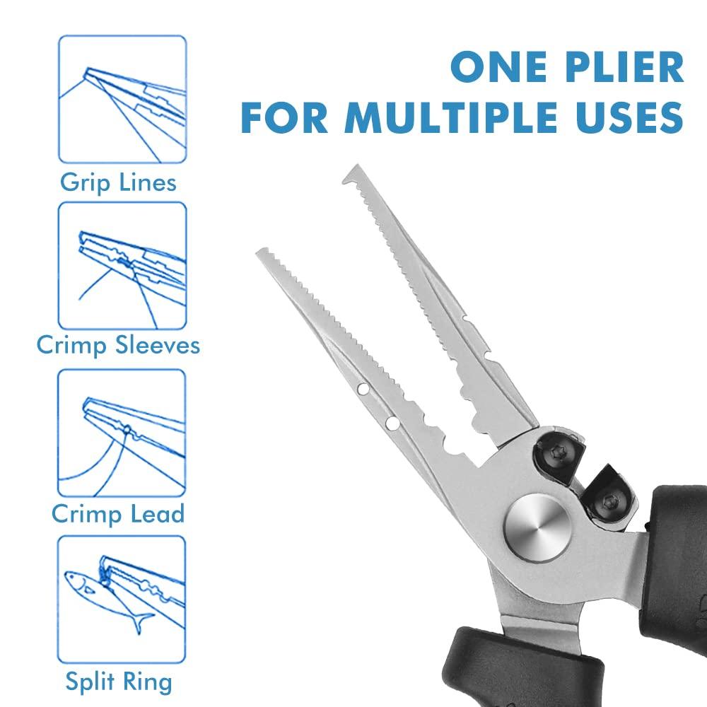 TRUSCEND Stainless Fishing Pliers Set with Sheath Lanyard – TruscendFishing